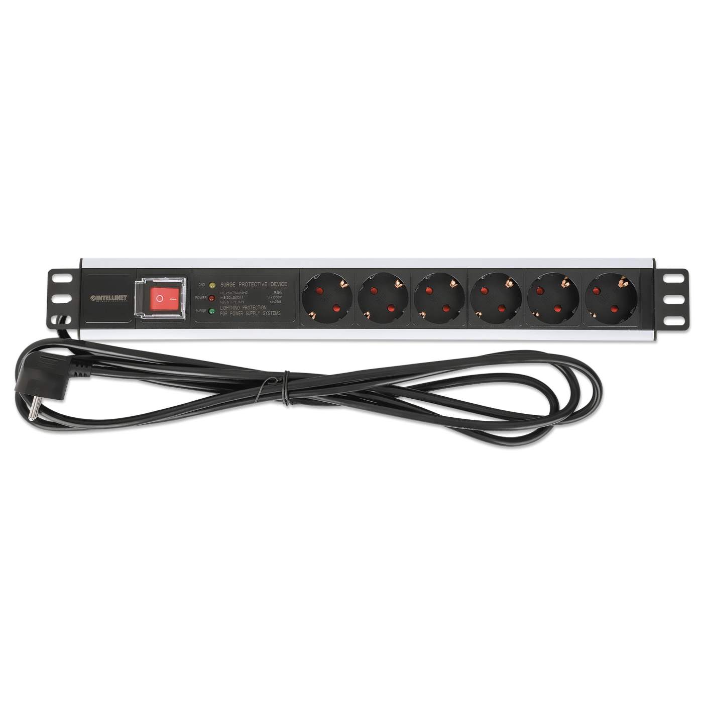 19" 1.5U Rackmount 6-Output Power Distribution Unit (PDU) – Intellinet Europe