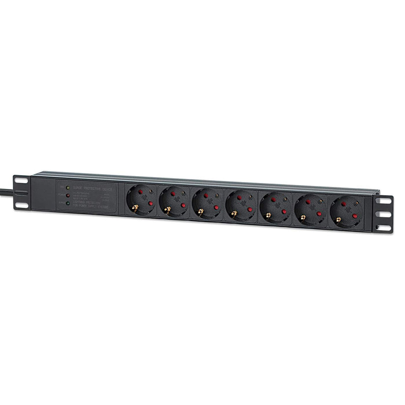 19" 1U Rackmount 7-Output Power Distribution Unit (PDU) / Surge ...
