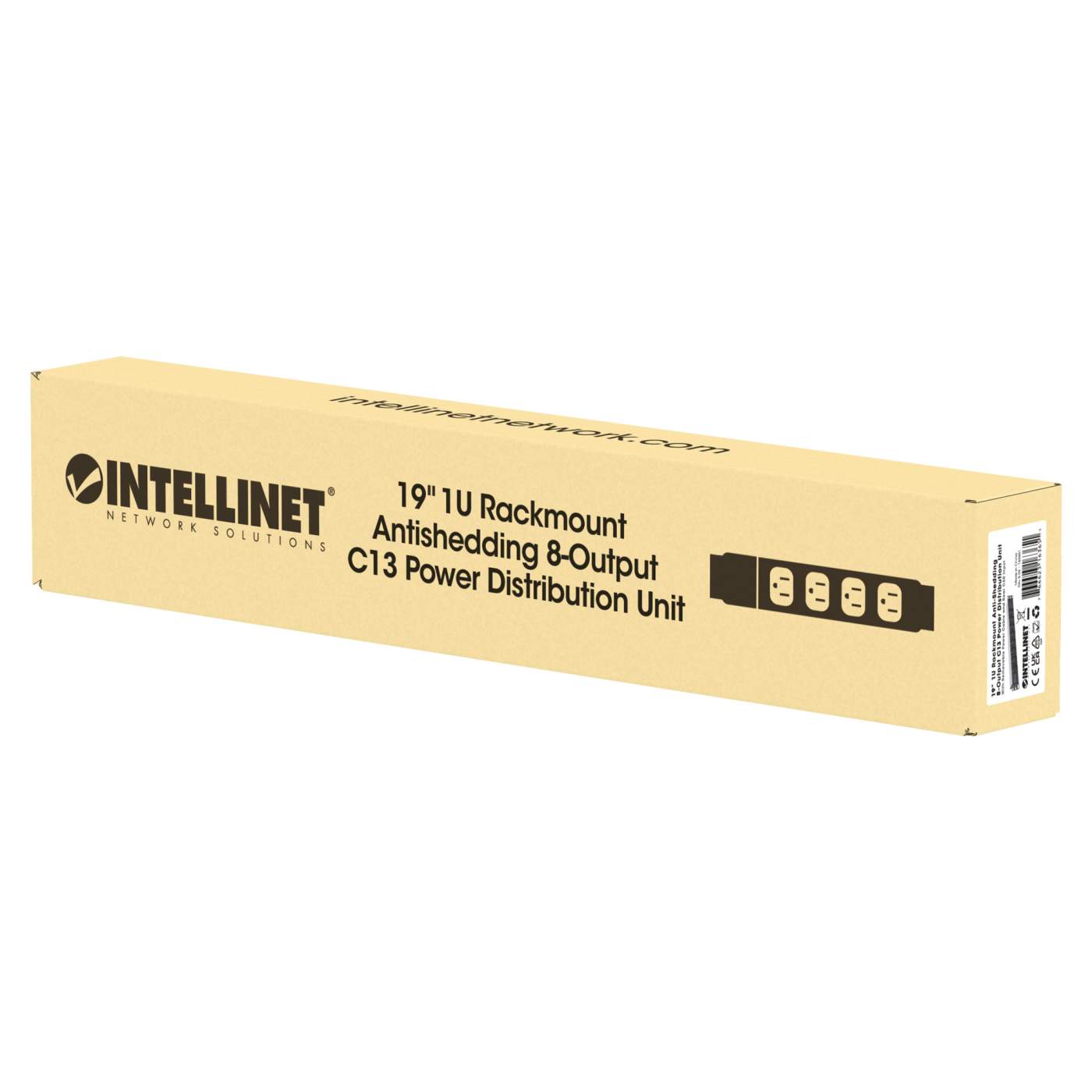 19" 1U Rackmount Anti-Shedding 8-Output C13 Power Distribution Unit ...