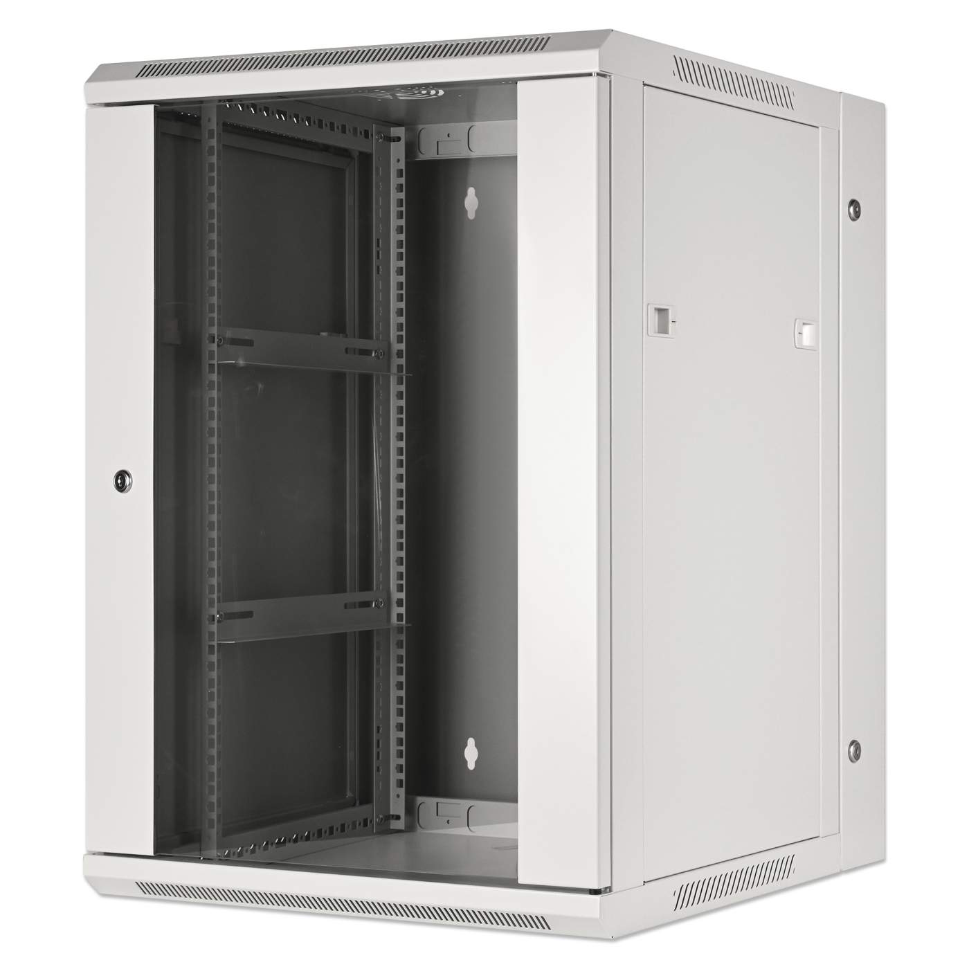 19" Double Section Wallmount Cabinet, 15U, 550 mm (21.7 in.) Depth ...