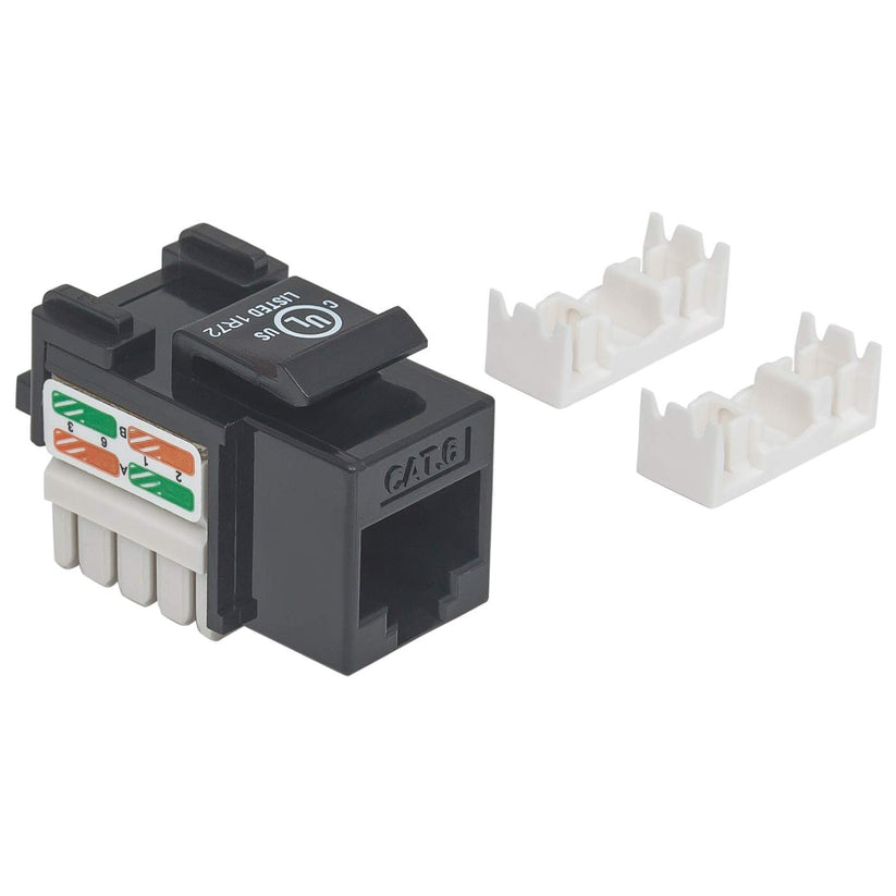 Intellinet Cat6 Punch-Down Keystone Jack, Black (210720) – Intellinet ...